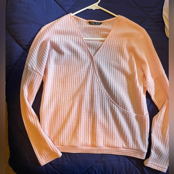 Tops | Brand New Baby Pink Shein Top Xs | Poshmark